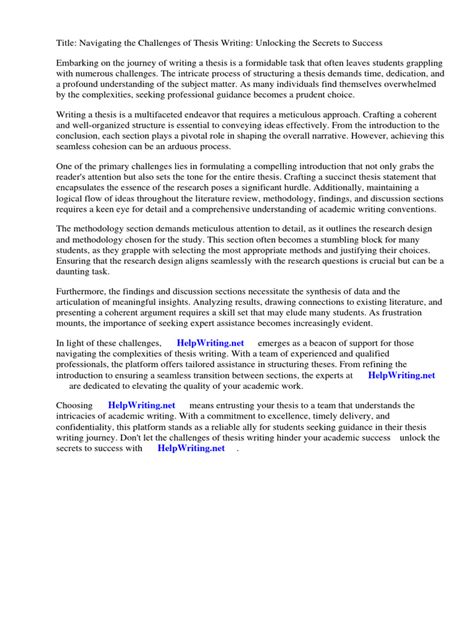 Thesis Structure Help Pdf Thesis Methodology