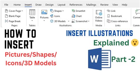 How To Insert Picture Shapes And Icons In MS Word MS WORD Tutorial For Beginners YouTube