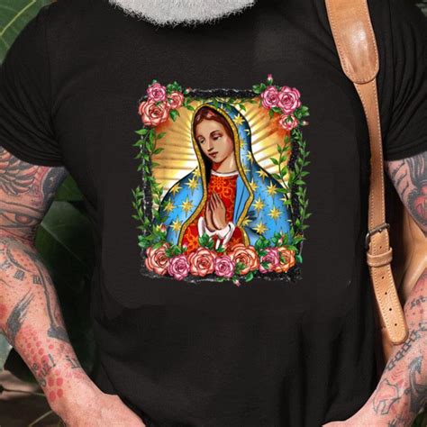 Lady Of Guadalupe Virgin Mary Lady Of Guadalupe Holy Virgin Unisex Shirts RugControl
