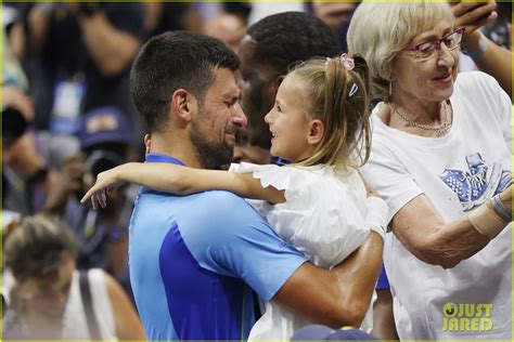 Novak Djokovic Celebrates U S Open Win With Wife Jelena And Their Two