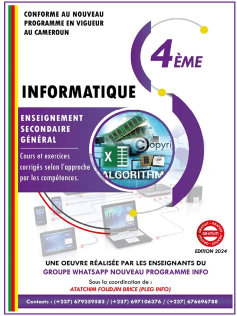Livre Info 4ème Nouveau Programme Pdf