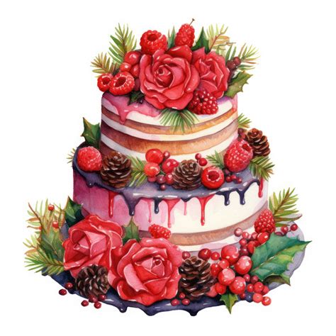 Red Wedding Cake Clip Art
