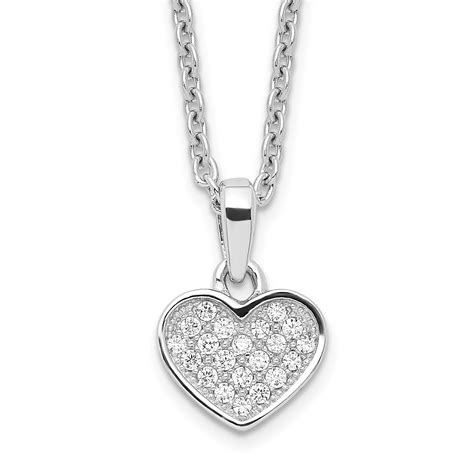 Sterling Silver Brilliant Embers Rhodium Plated 21 Stone 18 Inch Micro