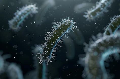 Premium Photo Black Background With Realistic Bacteria Detail