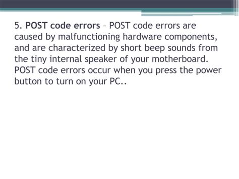 Types Of Computer System Errorspdf Computing Technology And Computing
