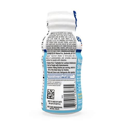 Equate Vanilla Nutrition Shake For People With Diabetes 6 Count