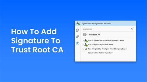 How To Add Signature To Trust Root Ca Signingcloud Singapore
