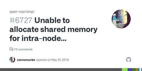 Unable To Allocate Shared Memory For Intra Node Messaging Delete Stale
