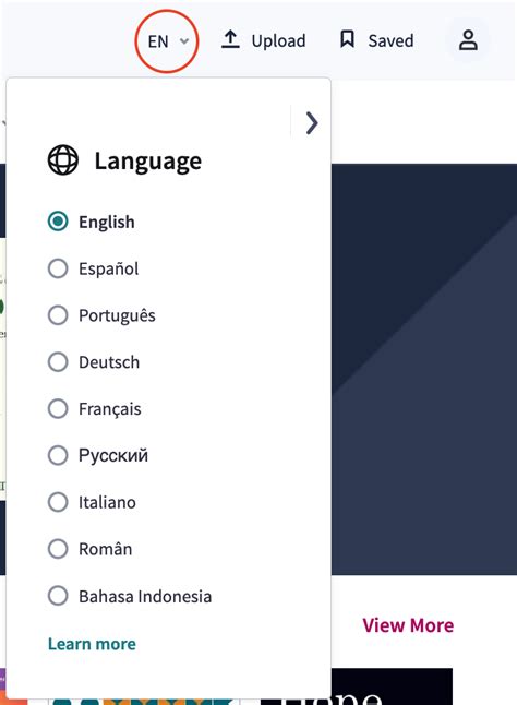 Changing Site Language Scribd Help Center