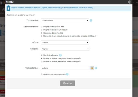 Crear un menú desplegable en la web