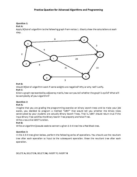 Practice Question For Advanced Programming And Algorithm Practice