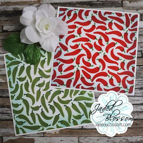 Chili Pepper Stencil Jaded Blossom