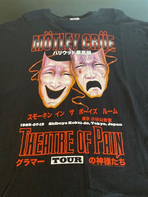 Motley Crue Theatre Of Pain Tour 1985 Tokyo Black T S Gem