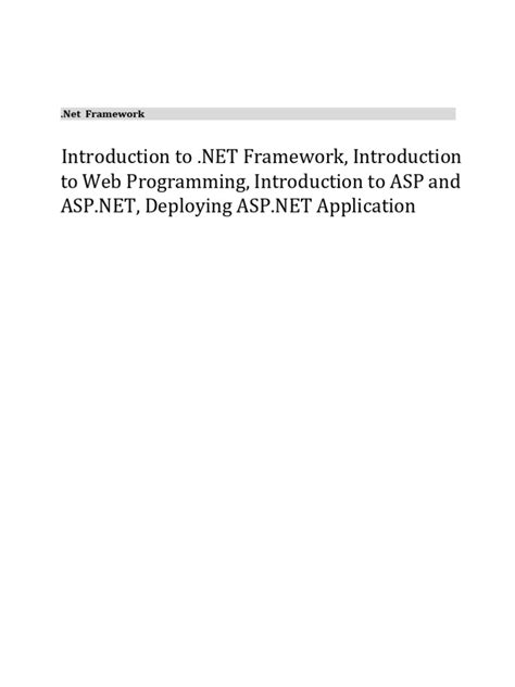 Unit1theorymaterial Pdf C Sharp Programming Language