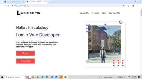 launching my portfolio website lakshay baliyan posted on the topic