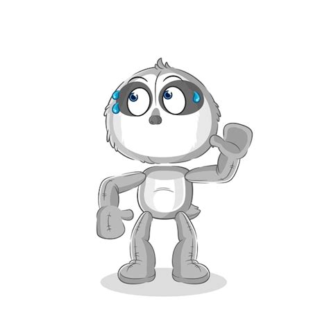 Premium Vector Sloth Eavesdropping Vector Cartoon Character