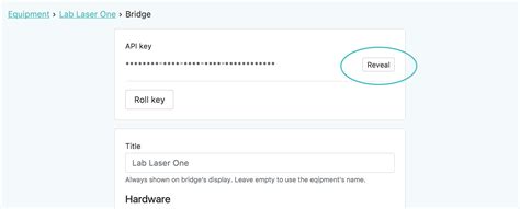 Create A Bridge Api Key Fabman Help Guides