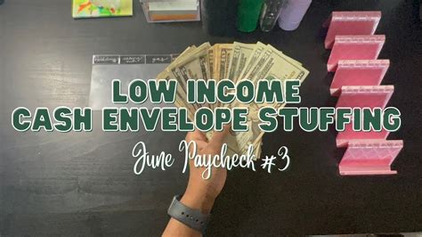 Cash Envelope Sinking Fund Stuffing June Paycheck 3 Low Income