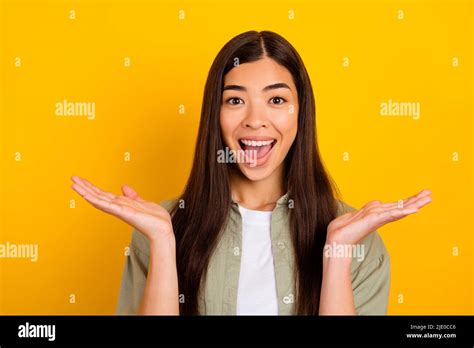 Photo Of Young Cheerful Delighted Young Girl Have Conversation With Her Best Friend Isolated On