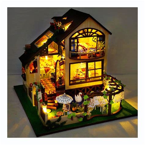 Superflex Wooden Miniature House Model With Led Light 3d Miniature