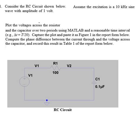 Solved Assume The Excitation Is A 10 Khz Sine 1 Consider