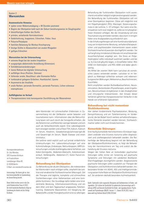 Funktionelle Obstipation Und Stuhlinkontinenz Rosenfluhch
