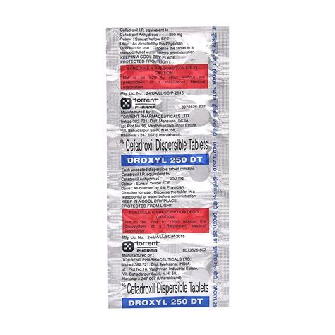 Droxyl Dt 250 Mg Packaging Size 1x10 At ₹ 99 Strip In Nagpur Id 2855371860112