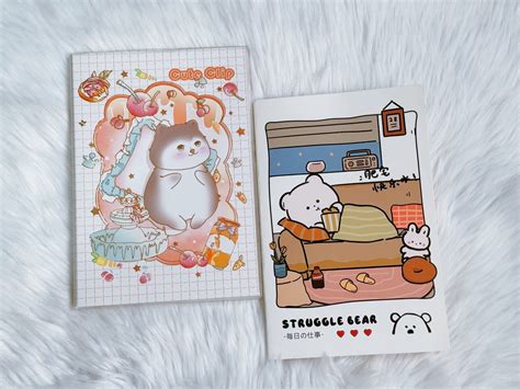 Both For 1 Cute Clip Notebook Struggle Bear Notebook Clip