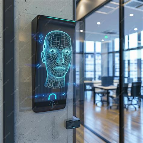 Aidriven Facial Recognition Security System Modern Technology Facial Recognition Ai Security Sys