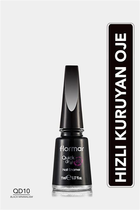 Flormar Hızlı Kuruyan Oje SİYAH Quick Dry Nail Enamel Qd10 Black