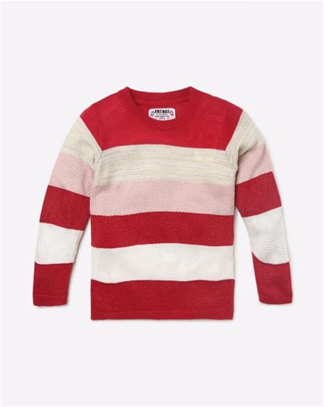 Striped Crew Neck Pullover Jiomart