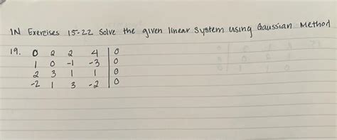 solved in exercises 15 22 solve the given linear system