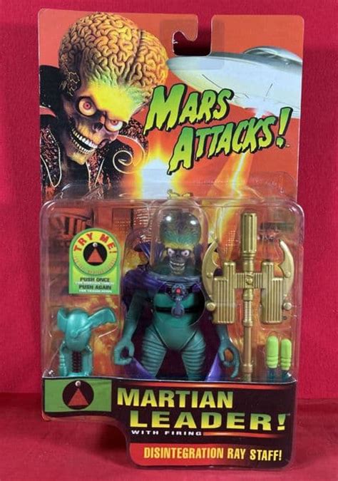 Mars Attacks Martian Leader Action Figure Sealed On Card