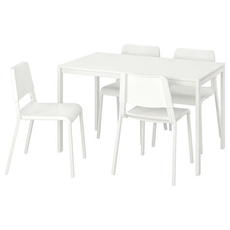MELLTORP / TEODORES mesa y 4 sillas, blanco, 125 cm - IKEA