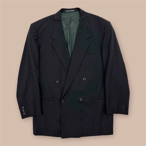 【やや傷や汚れあり】イタリア製 Gianni Versace ジャンニ ヴェルサーチ ダブル テーラードジャケット ブレザー 50 R