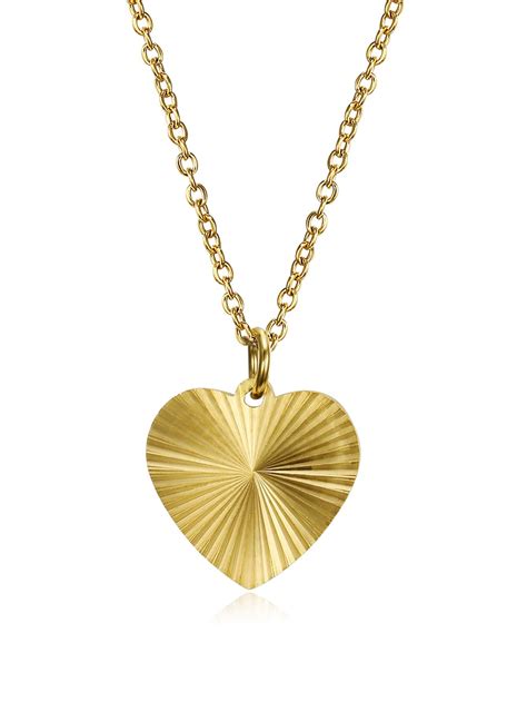 18k Gold Plated Heart Charm Necklace