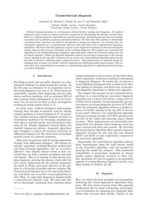 Pdf Counterfactual Diagnosis