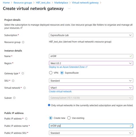 Create A Site To Site High Bandwidth Tunnels In The Azure Portal Azure Vpn Gateway Microsoft
