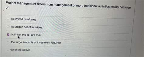 solved project management differs from management of more