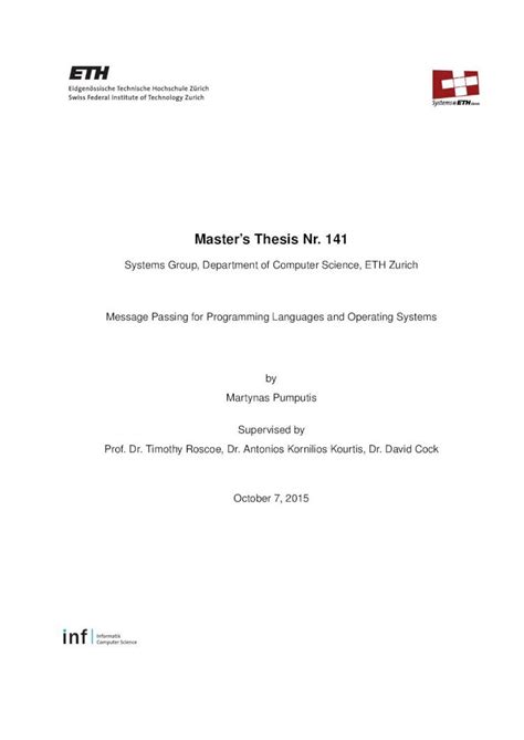 Pdf Message Passing For Programming Languages And Operating Dokumen
