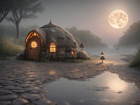 Fairy Hut Generative Ai Illustration Stock Illustration Illustration