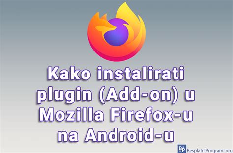 kako instalirati plugin add on u mozilla firefox u na android u