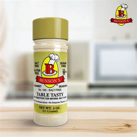 Bensons Table Tasty Salt Substitute No Potassium Chloride Salt
