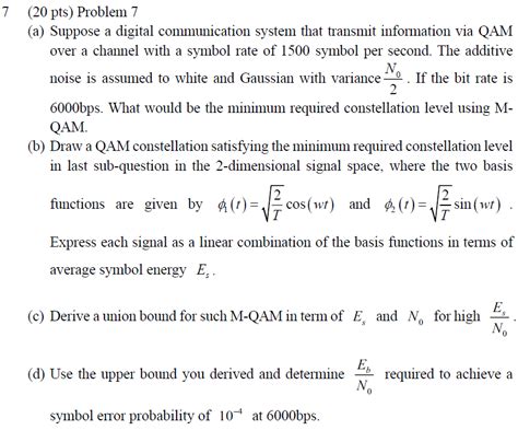 Solved 20 Pts Problem 7 A Suppose A Digital Chegg Com