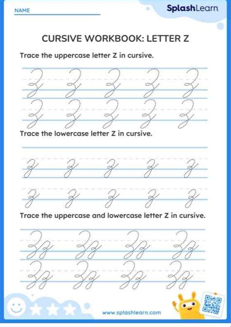 Cursive Letter Z Worksheets Free And Printable Splashlearn