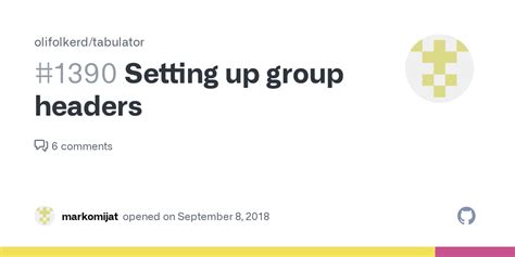 setting up group headers · issue 1390 · olifolkerd tabulator · github