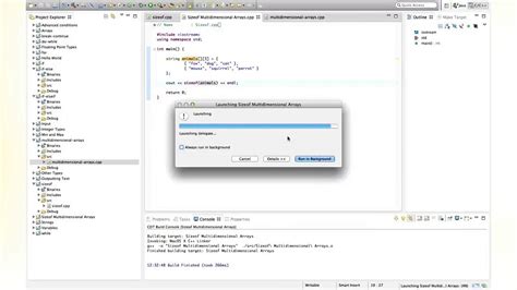 Ctutorial For Beginners 23 Sizeof Multidimensional Arrays Youtube