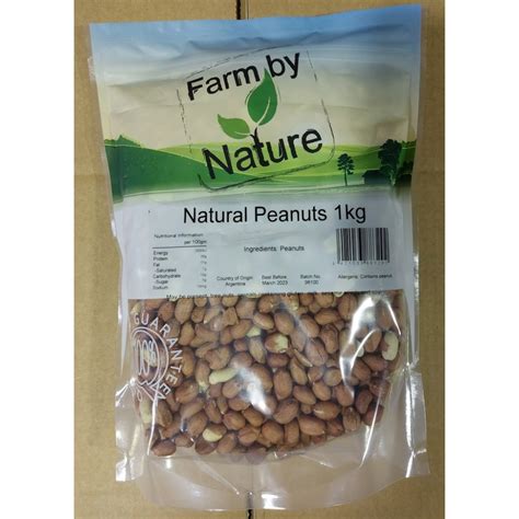 Ff Peanuts Natural Raw 1kg Total Foods