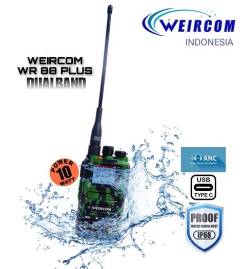 Promo Handy Talky Wr 88 Plus Dualband Walkie Talkie 4 Warna Waterproof