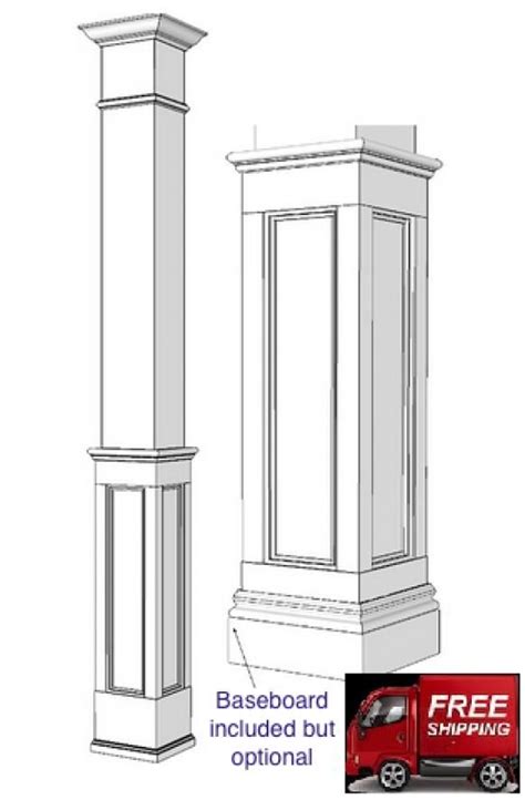 10 Square Recessed Panel Permacast Column Us 706 19 Artofit